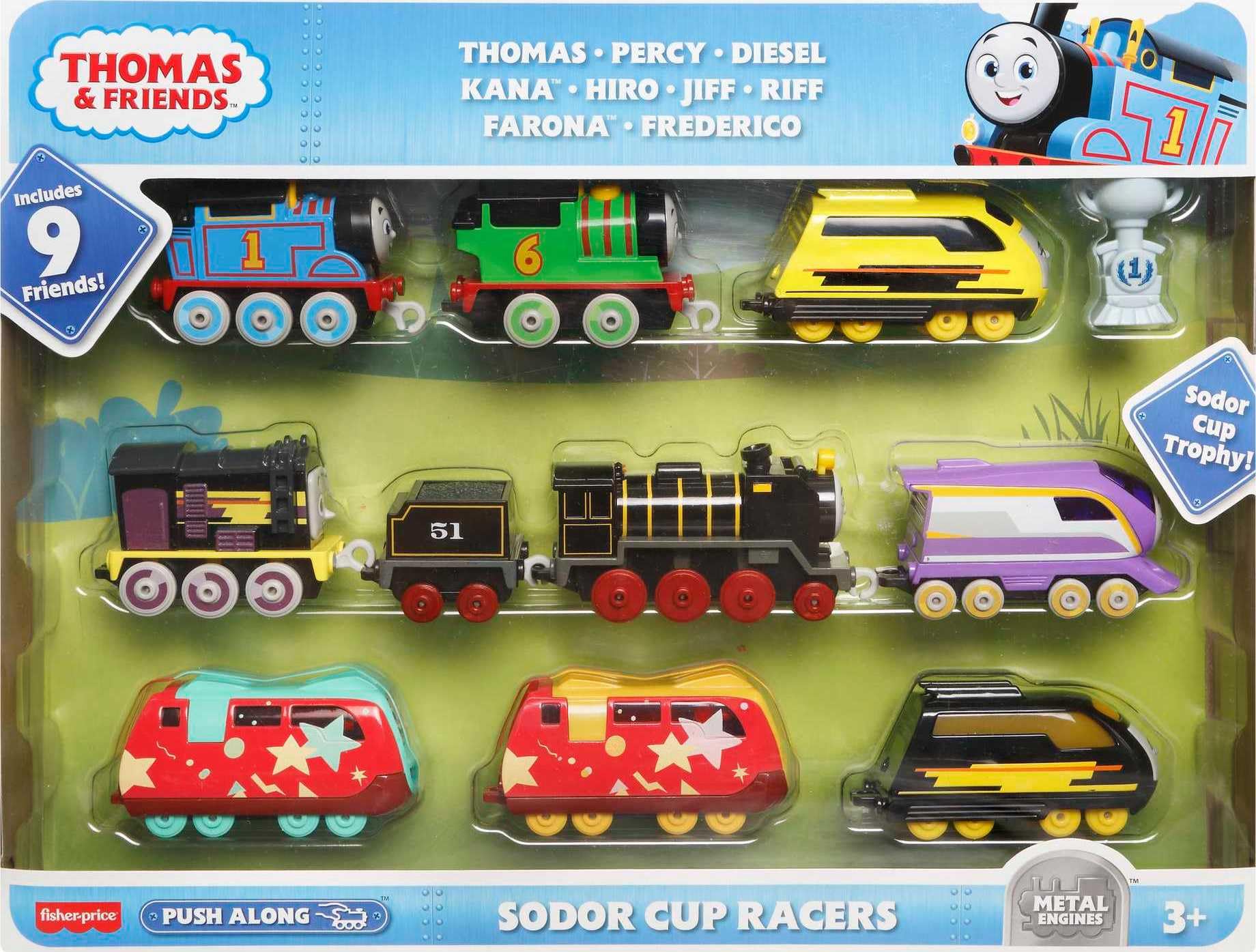 Mua Thomas & Friends Diecast Toy Trains Sodor Cup Racers Set of 9 Push ...