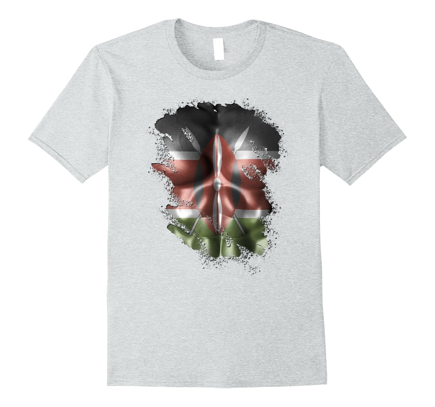 Kenyan Fathers Flag Six Pack Proud Chest Shirt-CD – Canditee