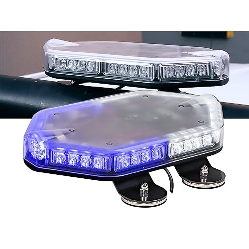 LAMPHUS NanoFlare NFMB40 12" 12V 40W BLUE WHITE LED Strobe Mini Light ...
