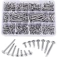 400PCS Self Tapping Screws for Metal - 410 Stainless Steel Sheet Metal Screws Assortment Kit ...