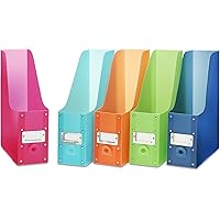Whitmor Plastic Magazine Organizers Set of 5 Multicolor : Amazon.ca: Home