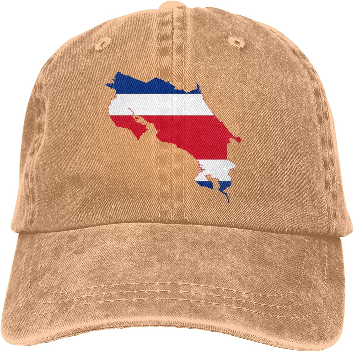 Map and Flag of Costa Rica Unisex Baseball Cap Fits Men Women Washed ...