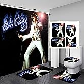 Amazon.com: Frameless Bathroom 4 Pieces Set Monroe Shower Curtain ...