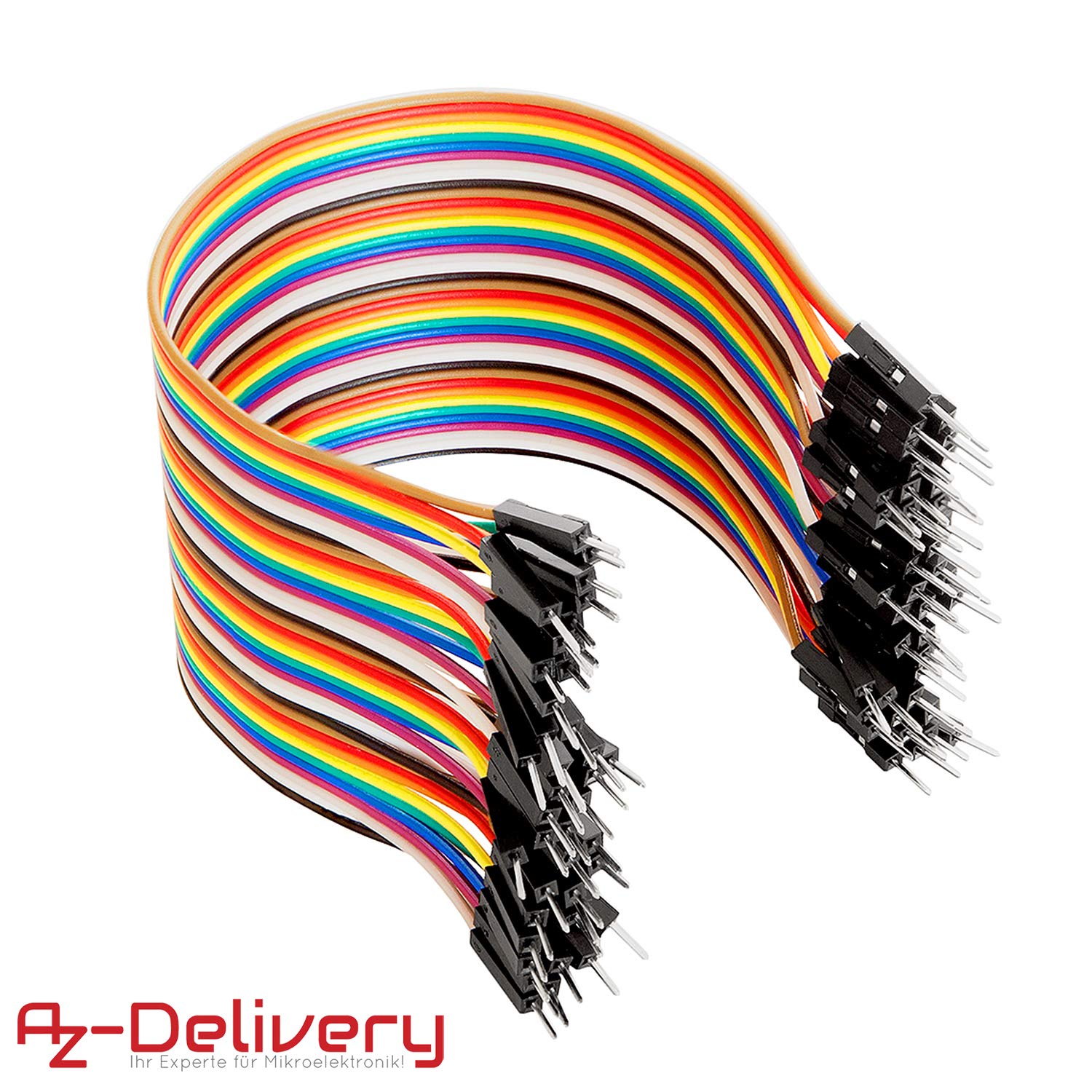 AZDelivery Jumper Wire Cable 40 pcs M2M compatible with Arduino and ...