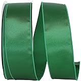 Amazon.com: Emerald Green Satin Wired Ribbon 1 1/2" X 25 Yards