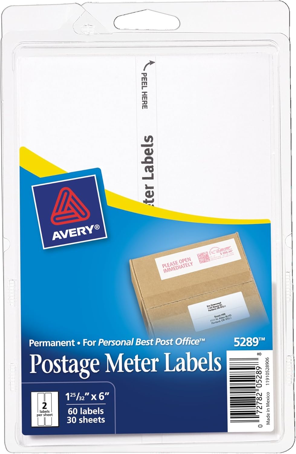 Avery Postage Meter Labels, Personal Post Office e700, 1.187 x 6 Inches ...