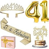Amazon.com: 41st Birthday Decorations for Women, Include 41st Birthday ...