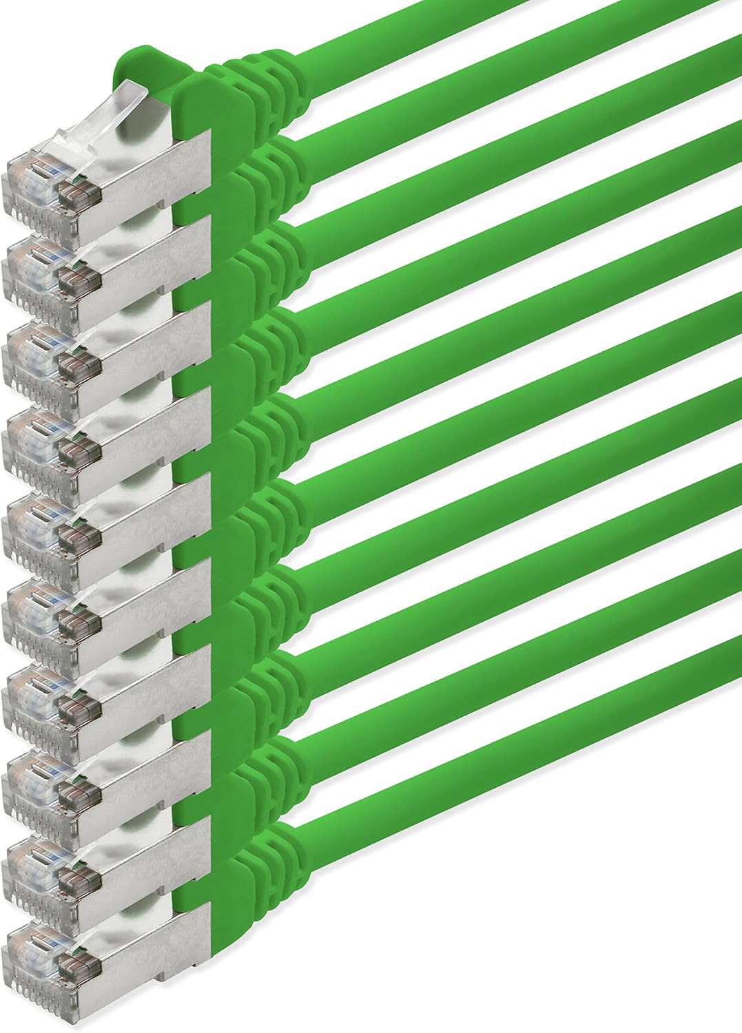 1aTTack CAT5 network cable 10m – green – 10 pieces Cat 5 patch cable ...