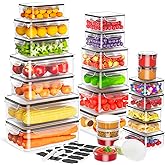 Amazon.com: 50 PCS Food Storage Containers with Lids Airtight (25 Lids & 25 Containers ...