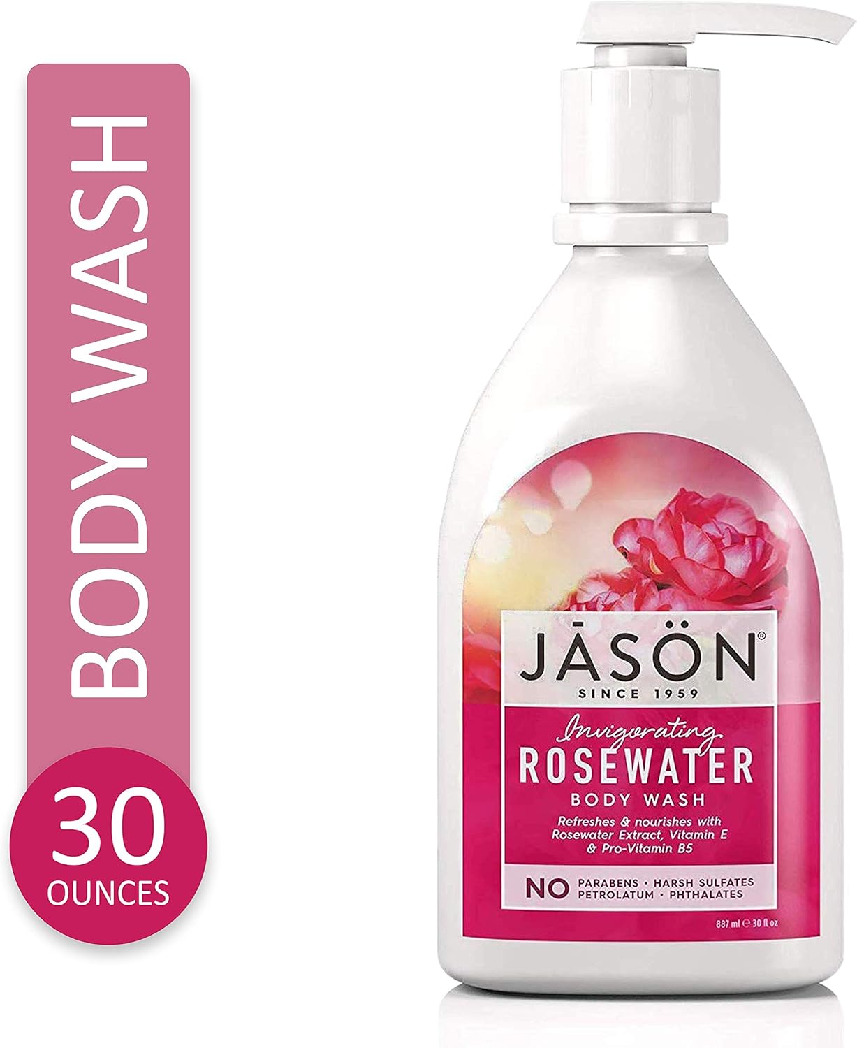 Jason Natural Cosmetics Rose Water Body Wash 887ml/30floz – BigaMart