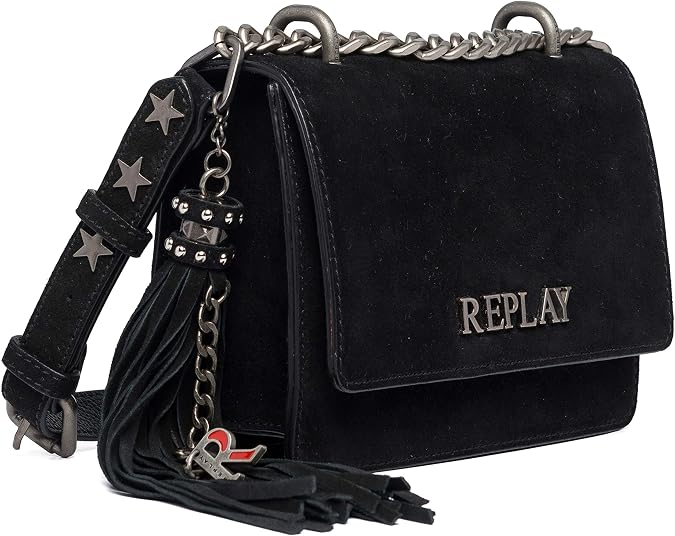 Replay Women's FW3001 Satchel Bag, 098 Black, UNIC: Amazon.co.uk: Shoes ...