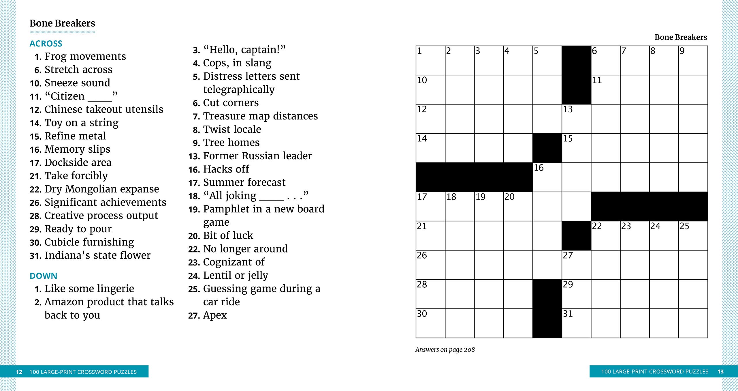 Easy Printable Crossword Puzzles 25 Fresh Crossword Large Print