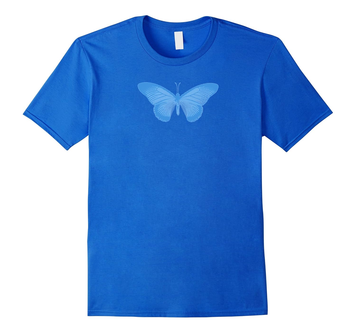 Blue Butterfly T-shirt (newsprint)-Art – Artvinatee