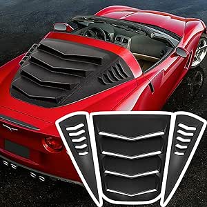 Amazon.com: for 2005-2013 Corvette C6 Rear & Side Window Louvers ABS ...