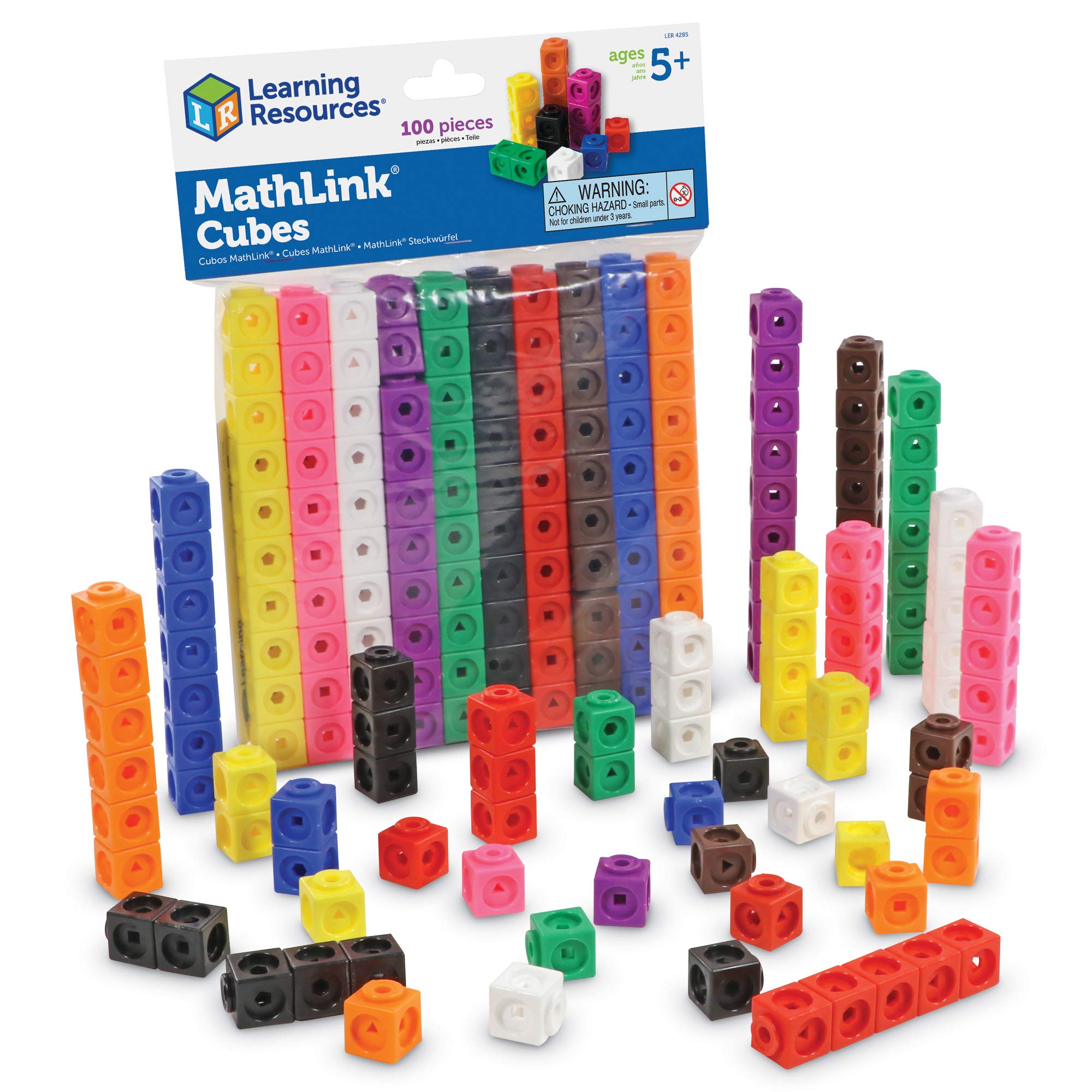Learning Resources MathLink Cubes Homeschool Educational Counting Toy 