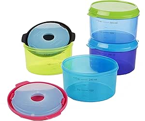 Amazon.com: Fit & Fresh Kids' 1-Cup Chilled Containers, Set of 4 ...