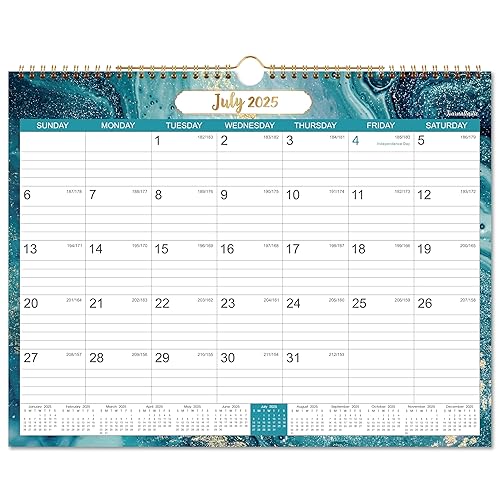 2025-2026 Calendar - 2025-2026 Wall Calendar with Julian Date, Jul 2025 ...