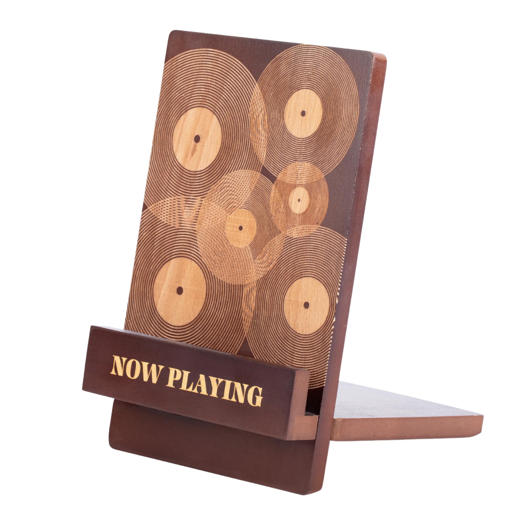 Now Playing Vinyl Record Stand: Classic Wood Now Playing Record Holder ...