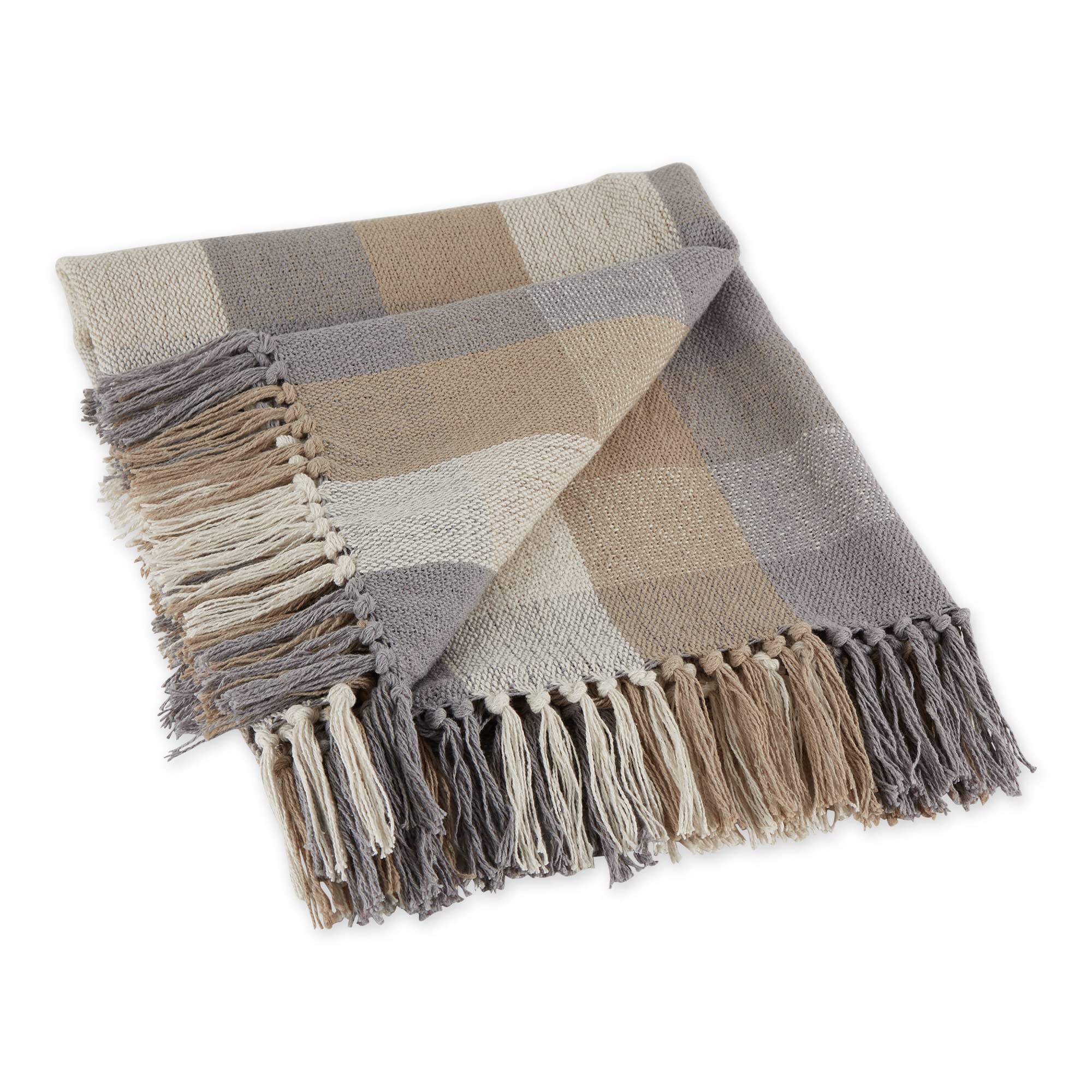 DII Buffalo Check Collection Rustic Farmhouse Throw Blanket with ...