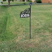 Amazon.com: Reflective Driveway Address Marker Sign - BIG Numbers ...