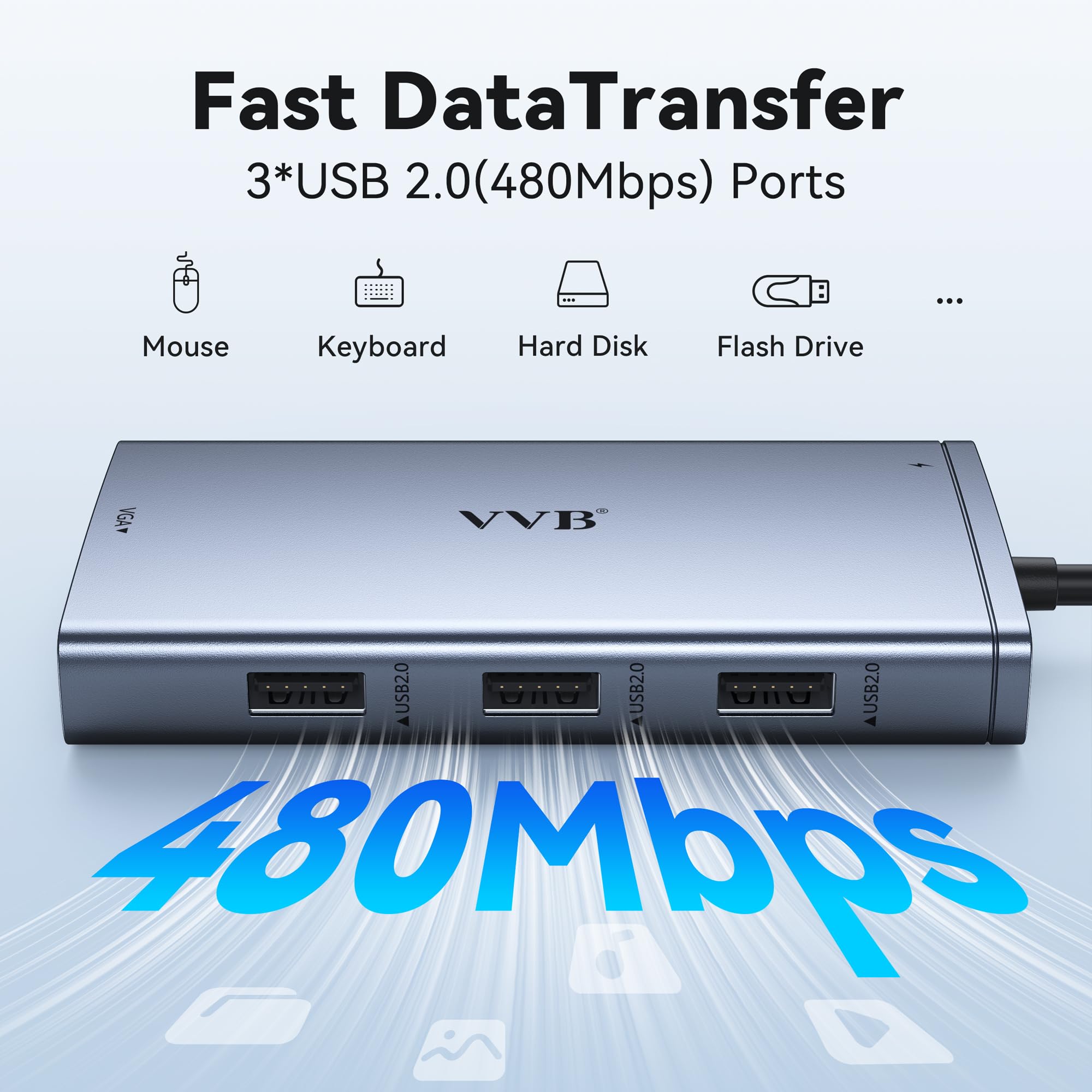 Mua USB C Laptop Docking Station Dual Monitor Adapter for Dell HP, 8 in ...