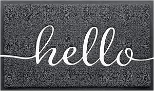 Amazon.com: CozyBounty Door Mat Durable Hello Mats Outdoor Indoor Non ...