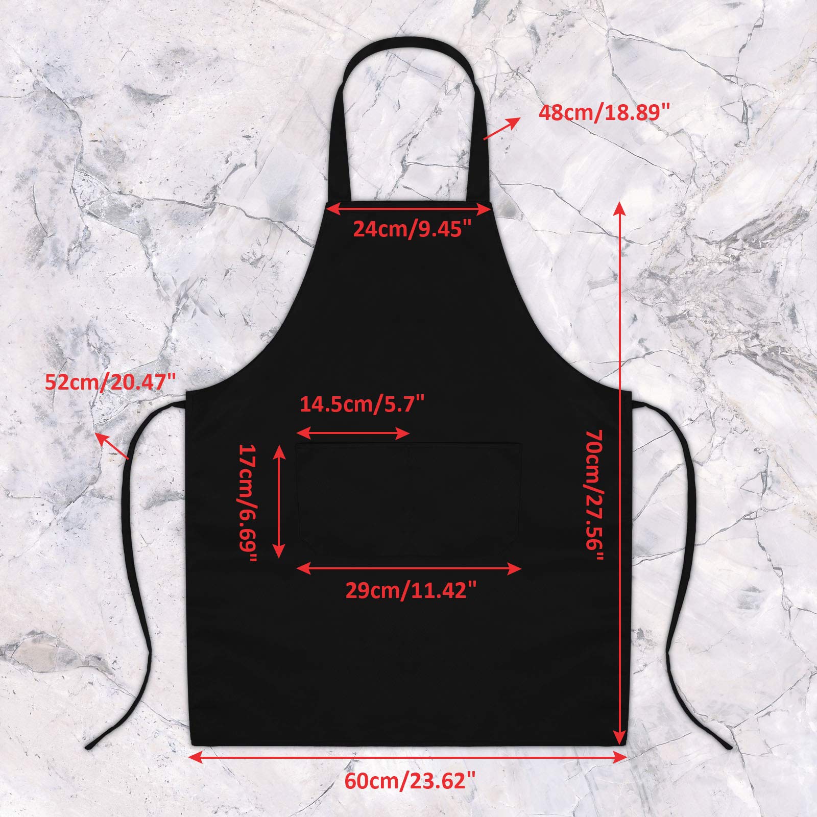 18 Pack Bib Apron with Pocket Unisex Commercial Apron Kitchen Plain ...