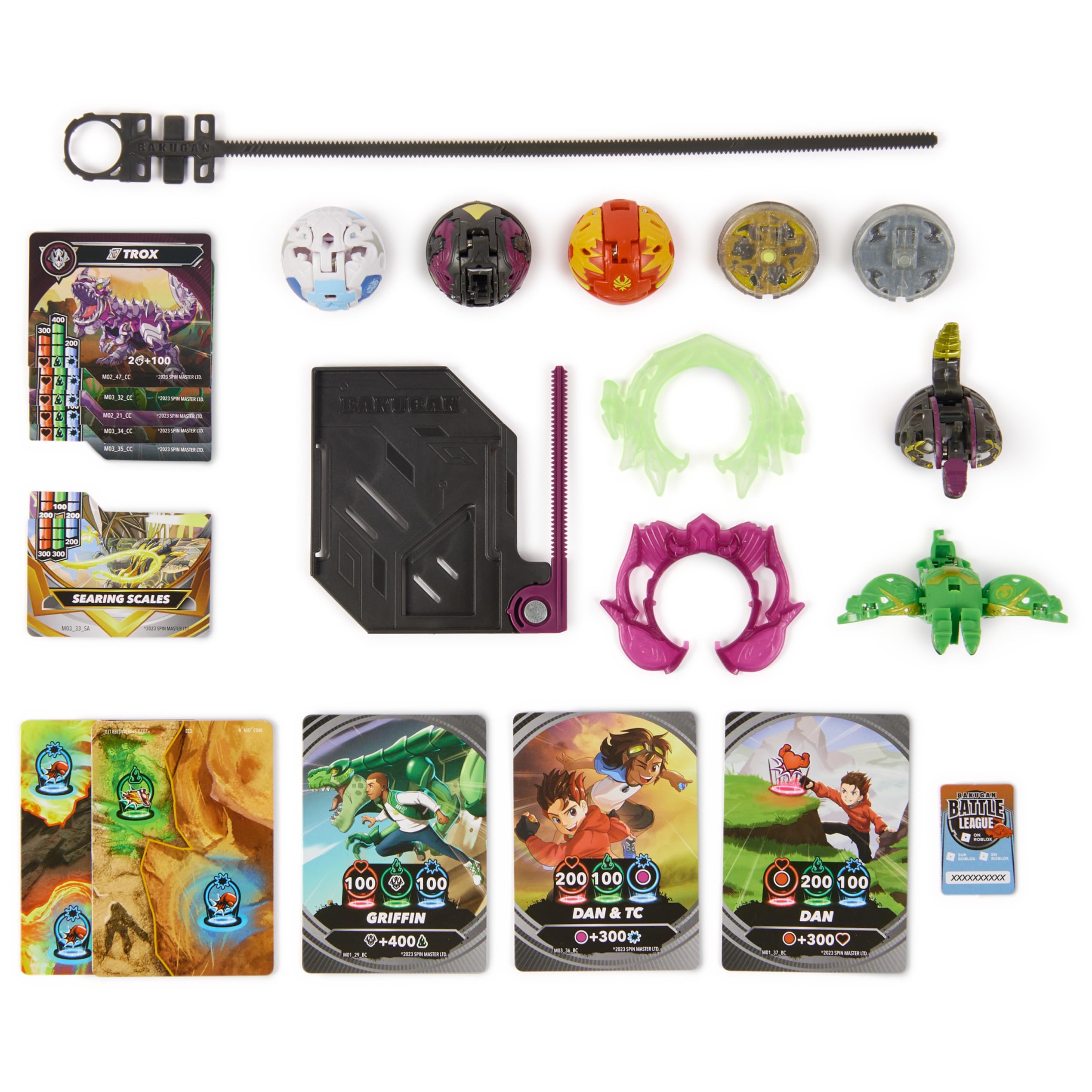 Bakugan Battle 5-Pack, Special Attack Trox, Nillious, Dragonoid, Wing ...