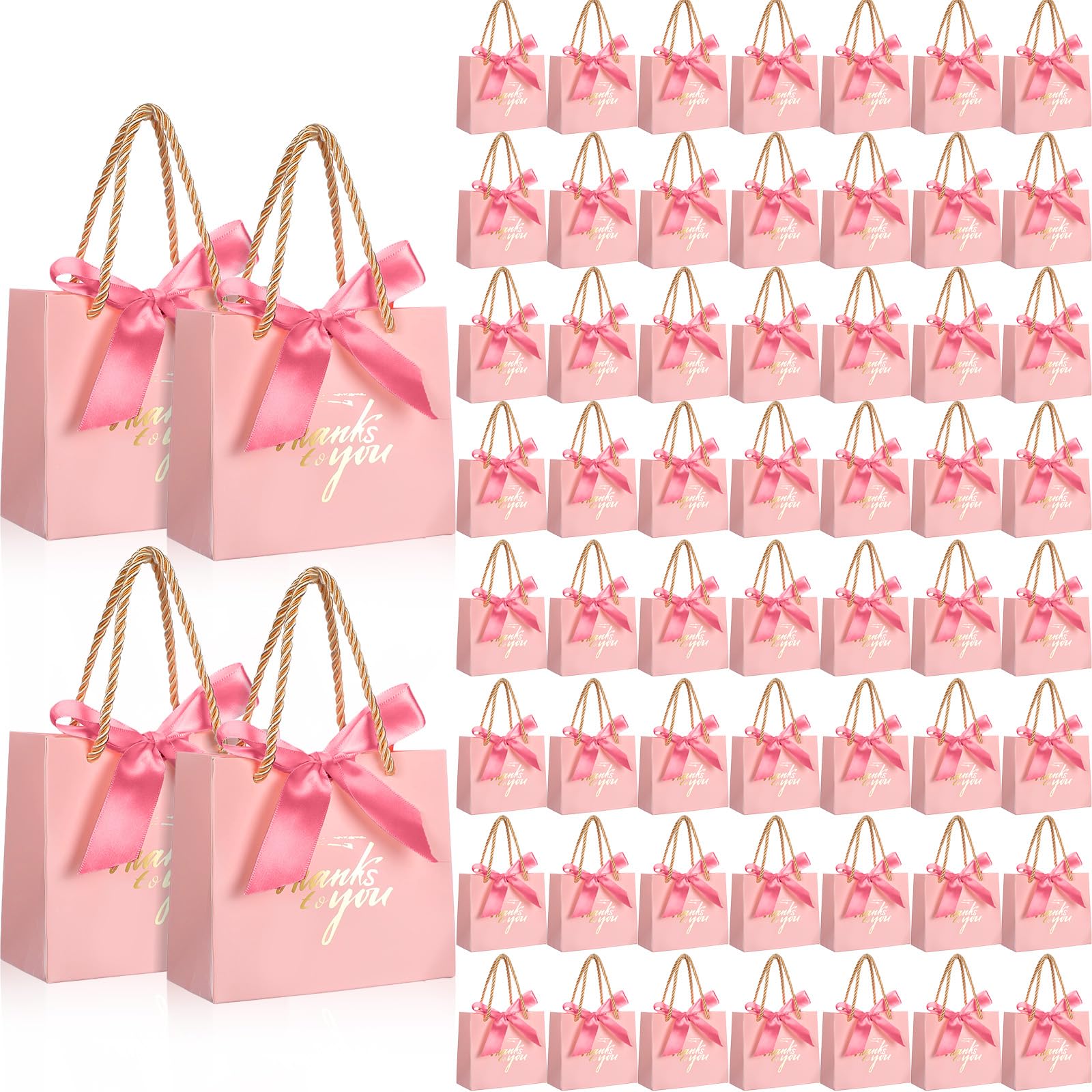 Colarr 60 Pcs Small Thank You Gift Bags Mini Party Favor Candy Bags ...