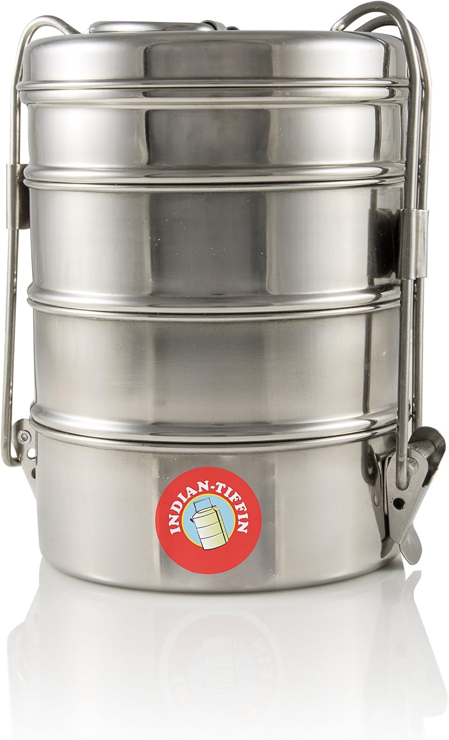 4 Tier Indian Tiffin (Large): Amazon.co.uk: Kitchen & Home