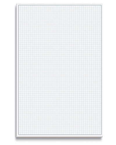 Better Office Products Graph Paper Pad, 17" x 11", 25 Sheets, Blue Line ...