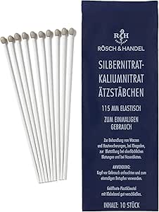 Amazon.com: SILVERIN Silver Nitrate Caustic Sticks 50% 10pcs (4.5 ...