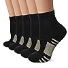 Iseasoo Copper Ankle Compression Socks - Low Cut Arch Support Socks for ...