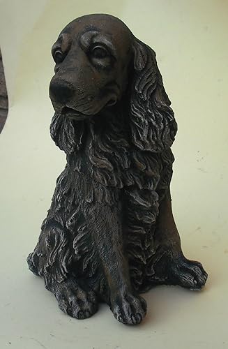 Cocker Spaniel Dog Cast Iron Effect Garden Statue ~ Bronzed Effect ...