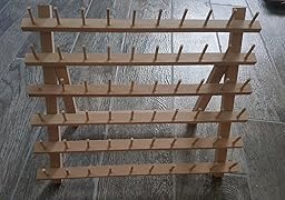 Amazon.com: US Art Supply Premium Beechwood 60-Spool Sewing ...