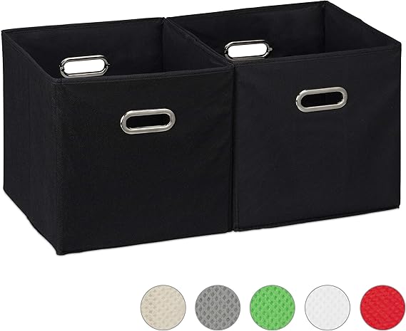 Relaxdays 10025656_46 Lot de 2 boîtes de rangement, sans couvercle ...