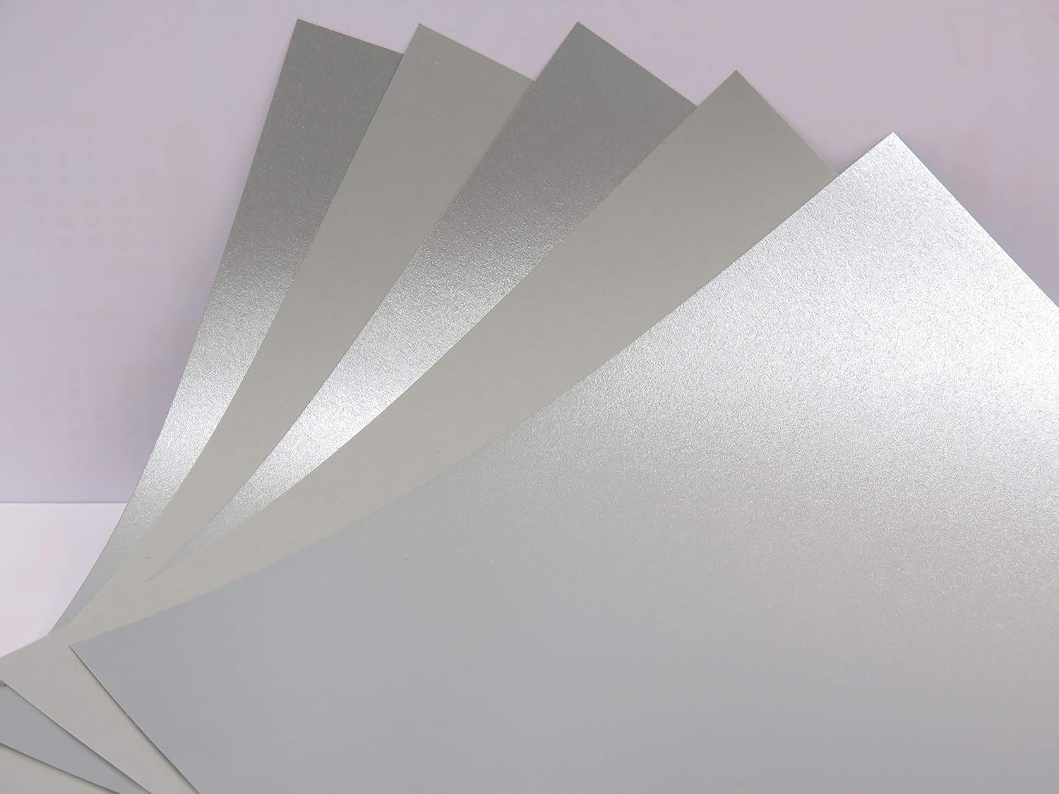 Silver Pearlescent Shimmer Paper A4 1-Sided Grey Reverse 90gsm ...