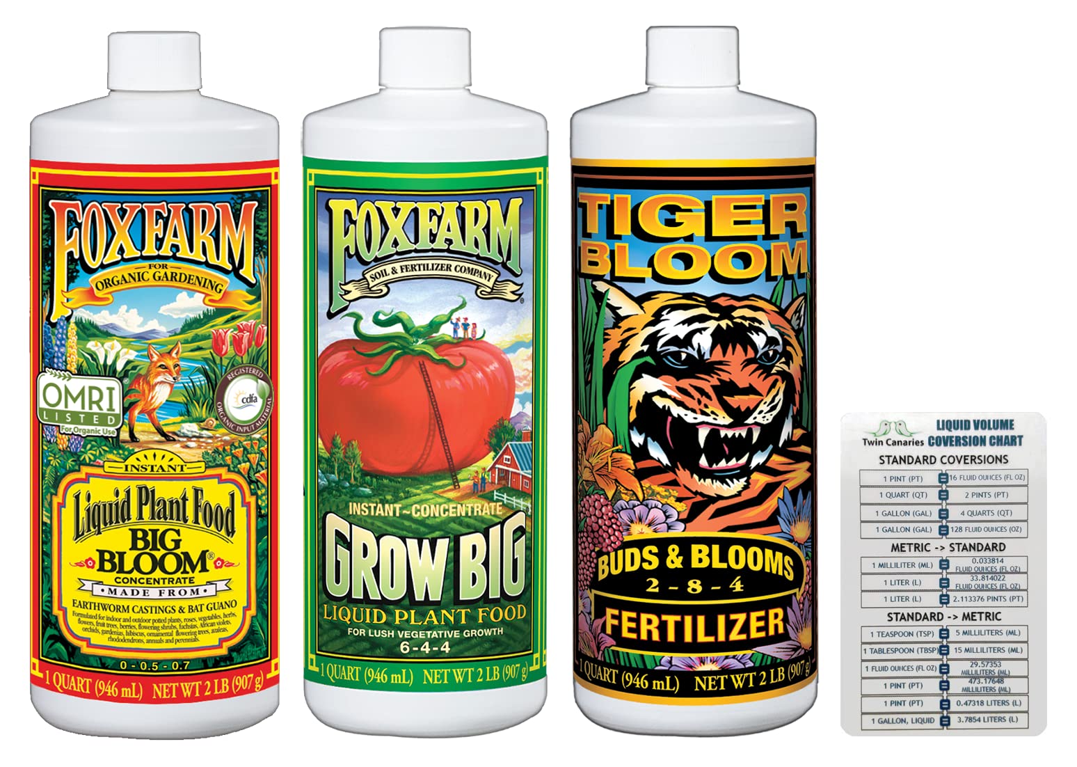 Mua Fox Farm Fertilizer Soil Trio Liquid Nutrient: Tiger Bloom, Grow ...