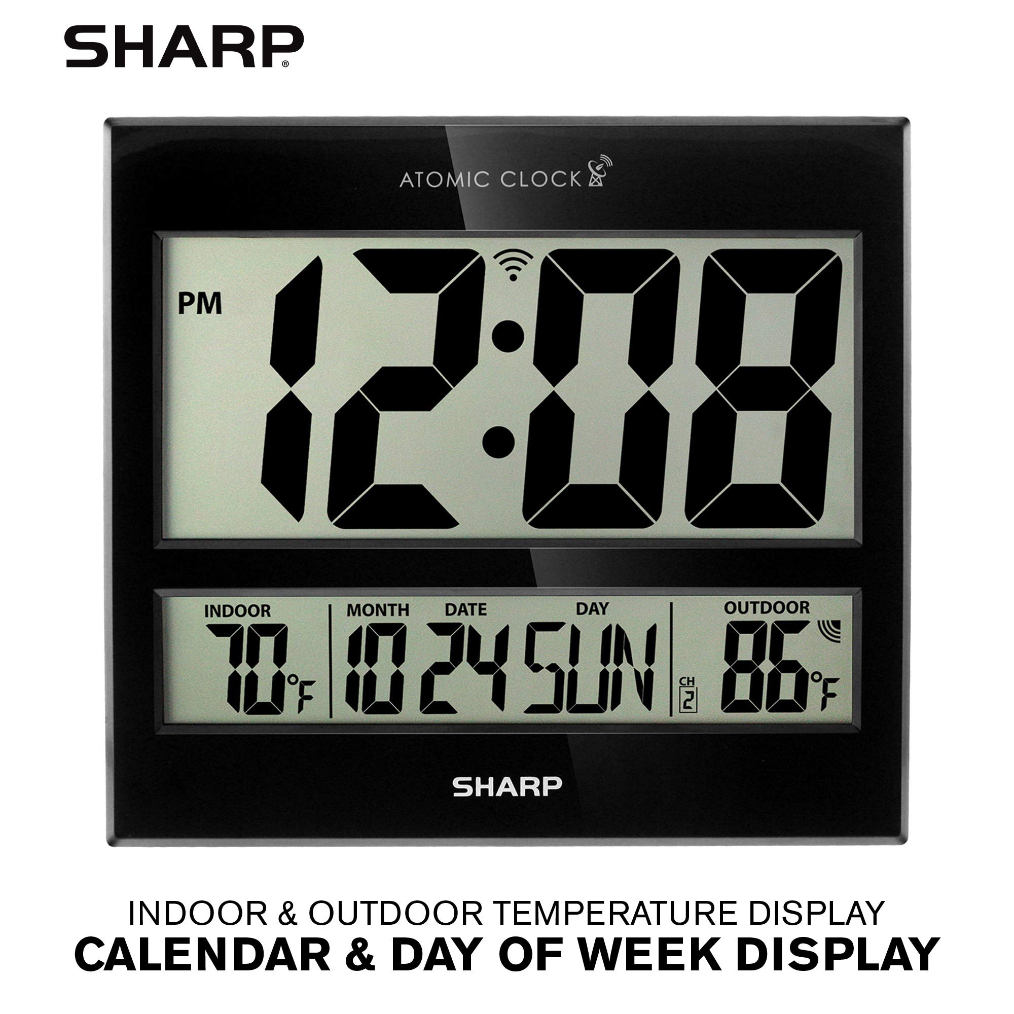 Mua Sharp Atomic Clock - Never Needs Setting! - Jumbo 3" Easy to Read ...