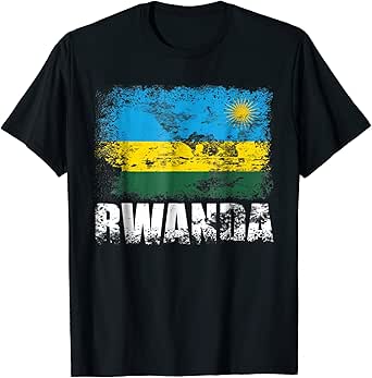 Amazon.com: Rwanda Flag T-Shirt | Africa Rwandan Flag Tee: Clothing