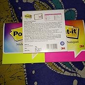 Post-it Color Notes(3"x3") - Pack of 3 (3x100 sheets , colors may vary ...