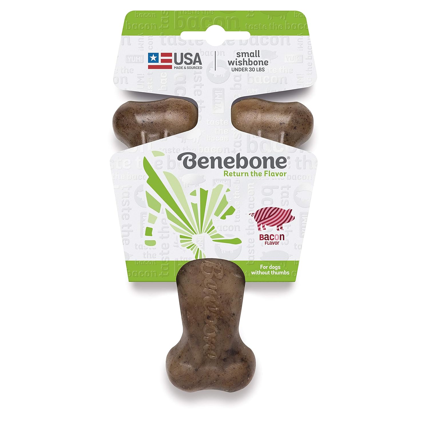 Benebone Chew Toy, Bacon, Mini: Amazon.co.uk: Pet Supplies