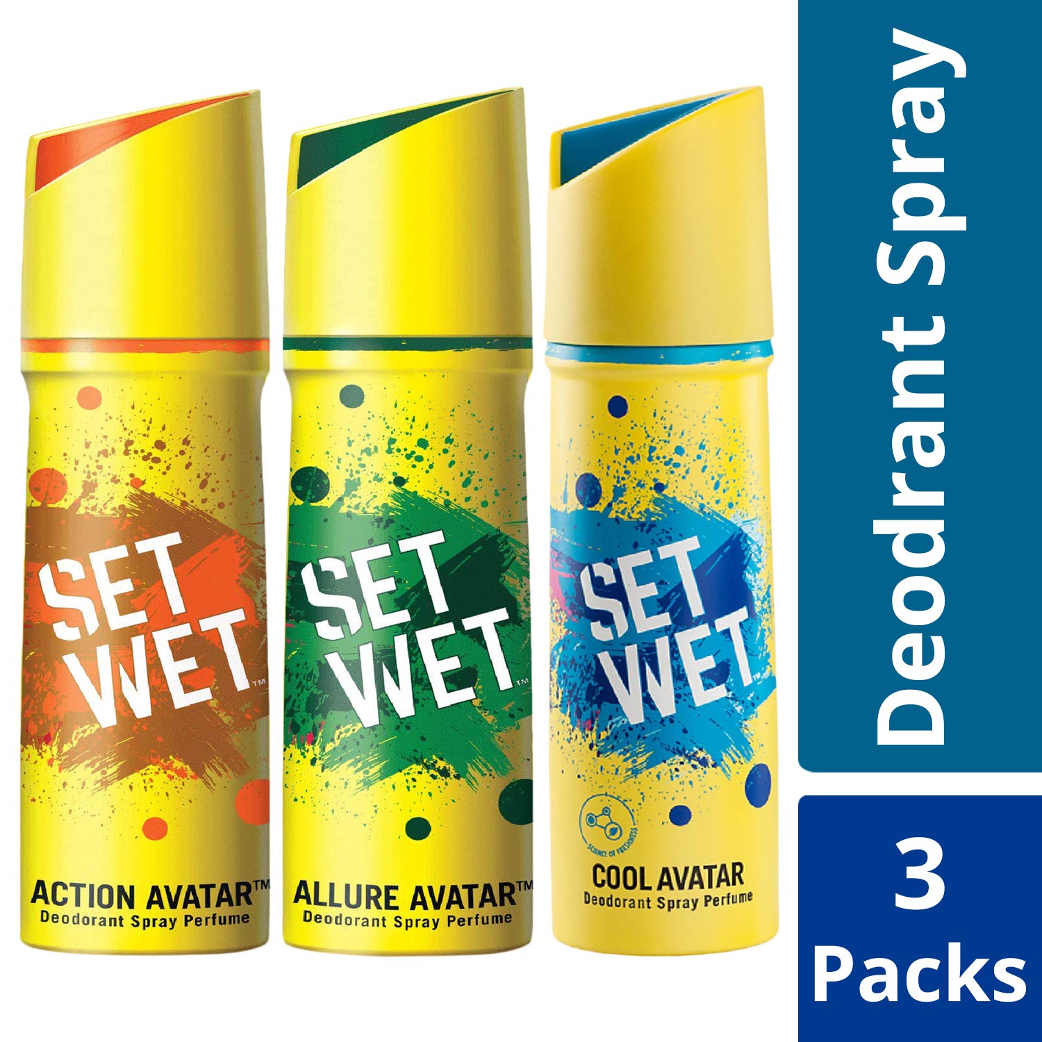 [Pantry] Set Wet Deodorant Spray Perfume, Cool, Action and Allure ...