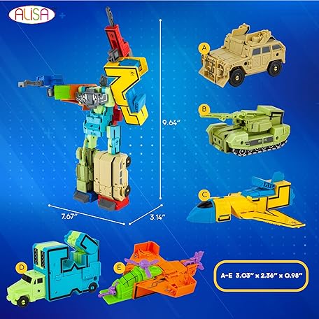 Mua Number Robots Transforming Action Figure, 6-in-1 Learning Robot ...