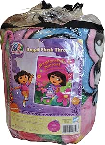 Amazon.com: Pink Exploring Together Dora The Explorer Plush Throw ...