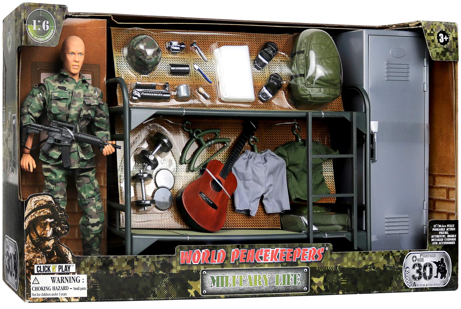 Mua Click N' Play Military Camp Bunk House Life, Military 12” Action ...