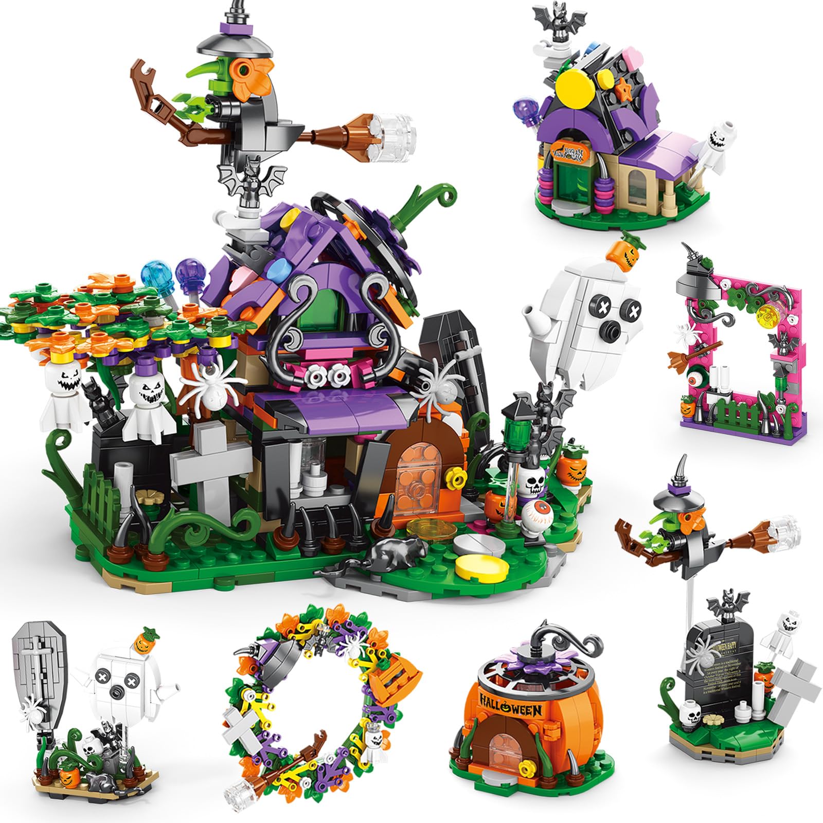 qesfir Haunted House Building Blocks Set - Christmas Building Toys Kit ...