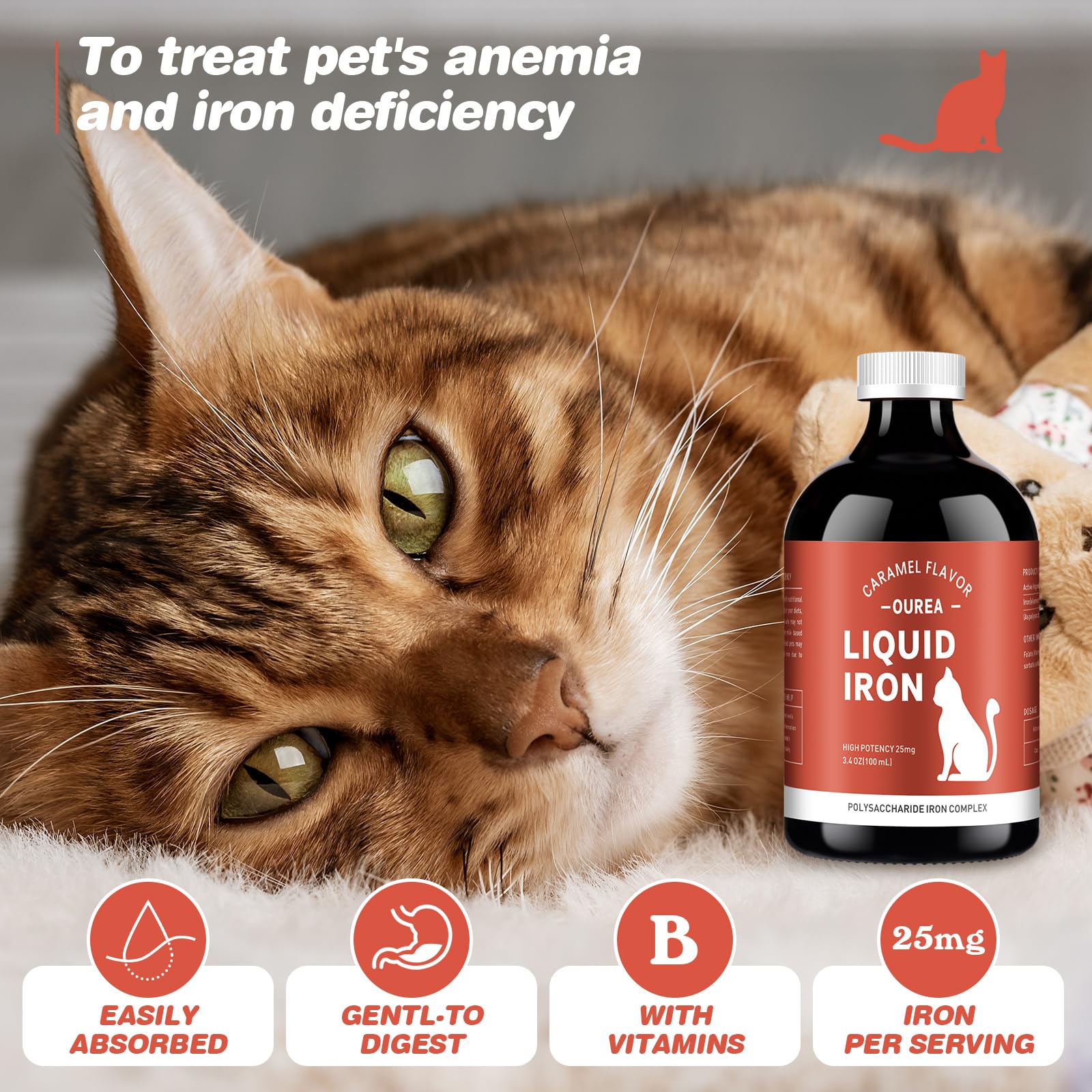 Mua Iron Supplements for Cats - Liquid Iron for Anemia with Cat ...