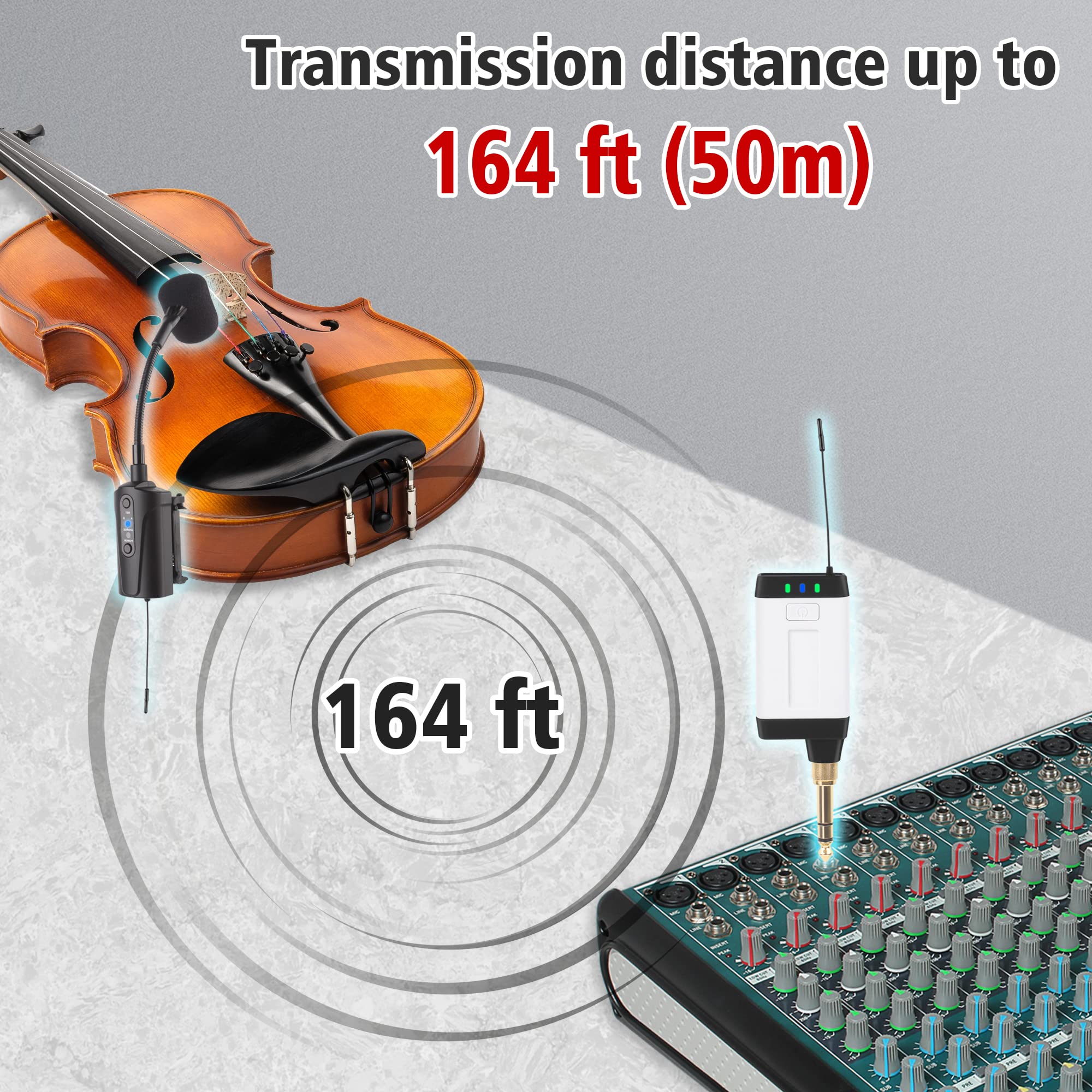 Mua Double Microphone for Violin Q2/VT-5 Wireless UHF Gooseneck Pick Up ...