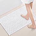 Amazon.com: Thin White Bath Mat - 16x24, Washable Non-Slip Shower Mat ...
